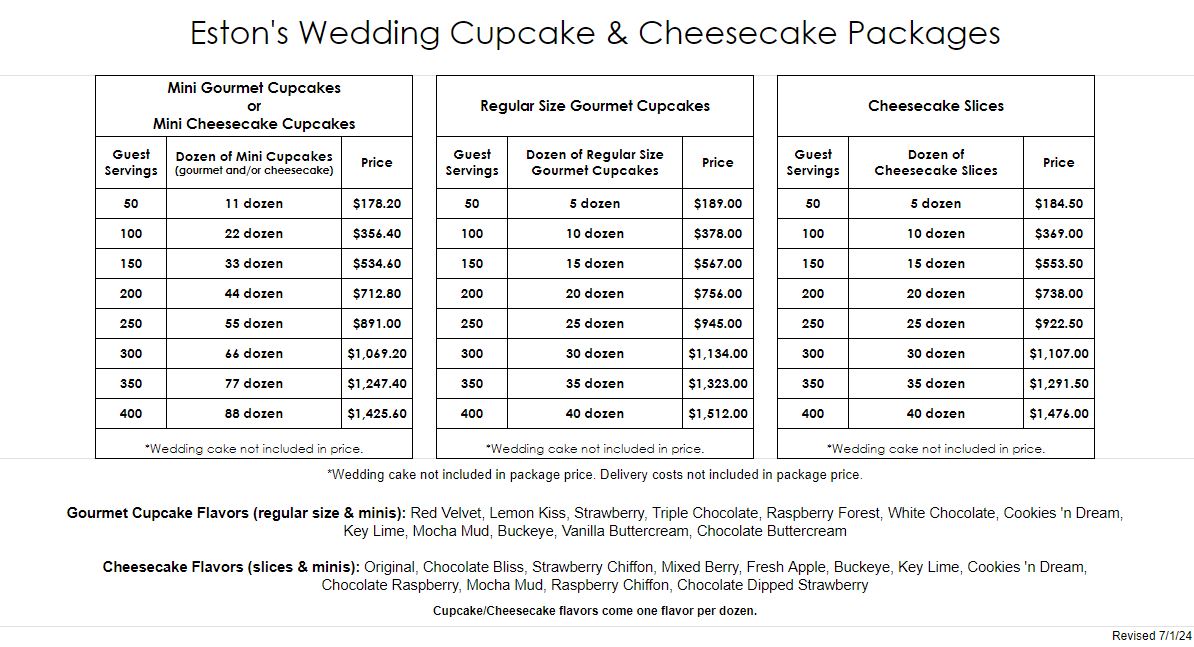 Weddings – Eston's Bakery